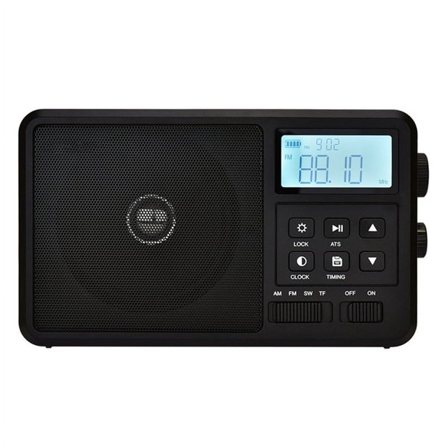Portable Internet Radio Best Reception FM Bluetooth Radios Speaker LCD ...