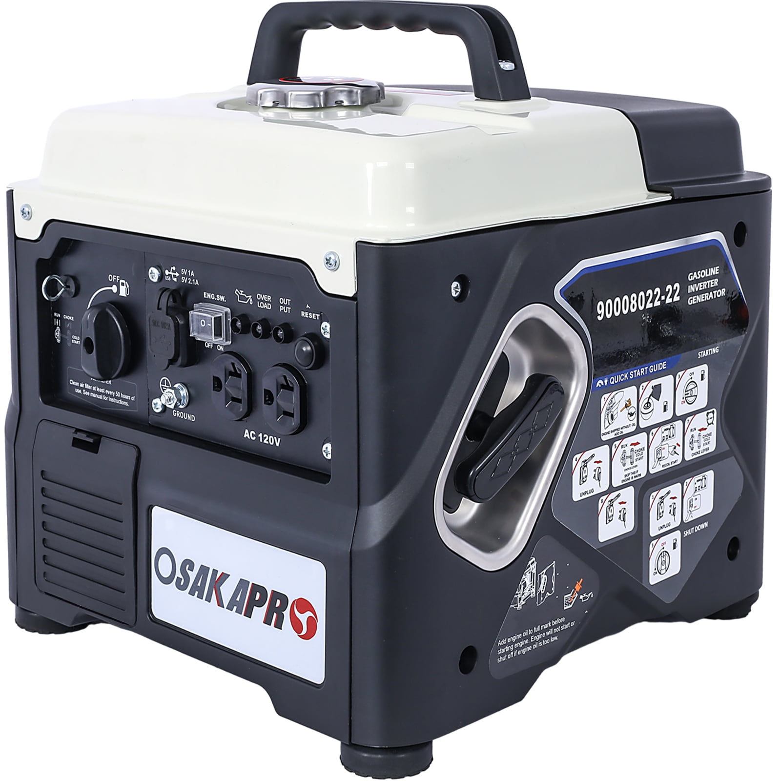 Portable Inverter Generator,1200W ultra-quiet gas engine, EPA Compliant ...