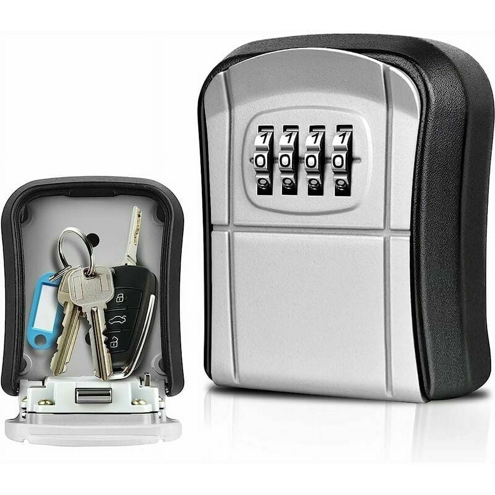 Portable Key Lock Box, Secure 4 Digit Combination Lock For Home And Office, Wall Mounted Water ...