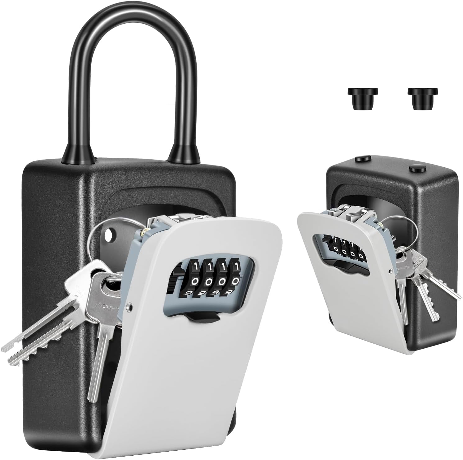 Portable Key Lock Box, Upgrade Clearly Visible Numbers, Lock Box Wall ...