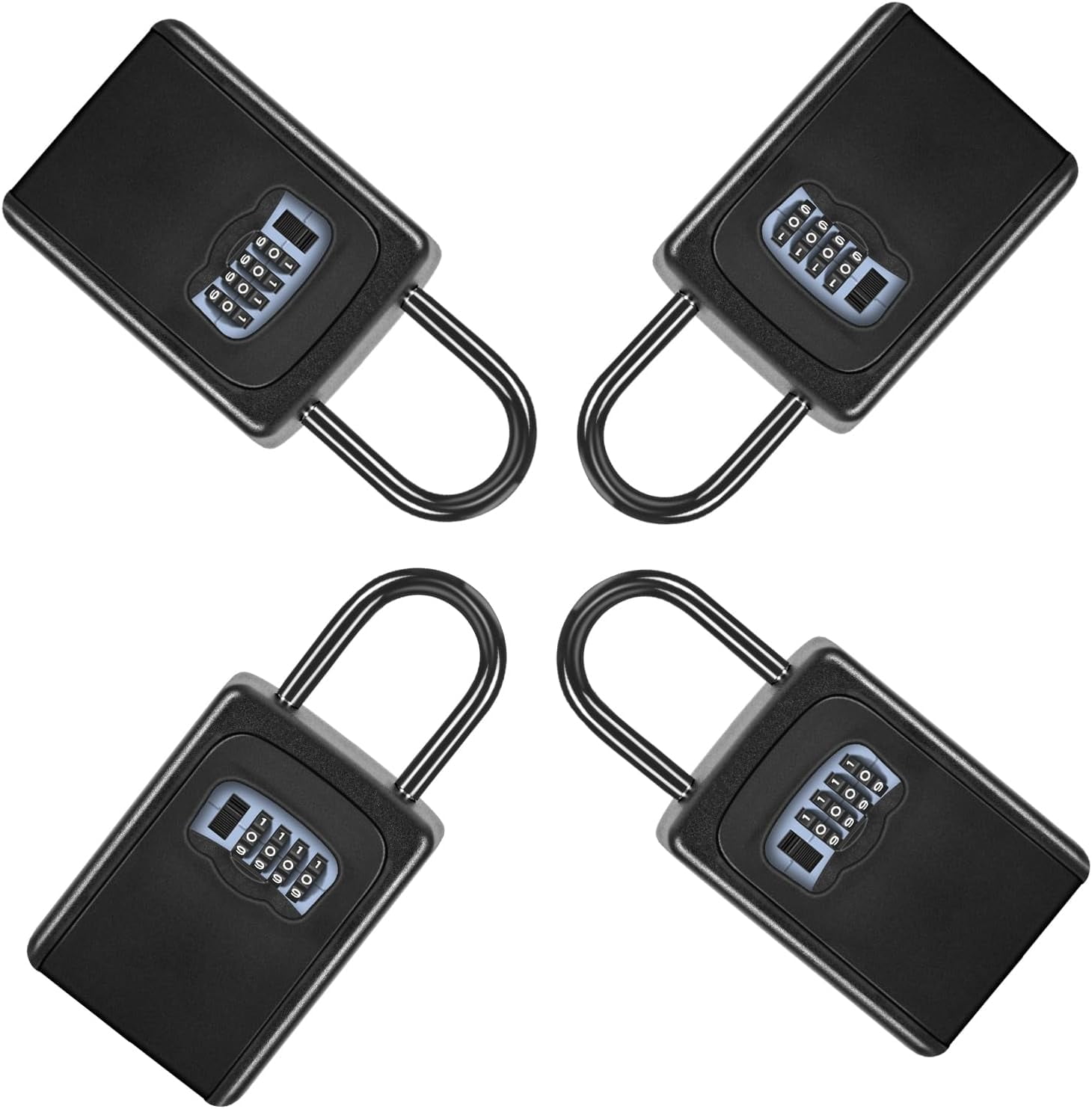 Portable Key Lock Box for House Key, Weatherproof Resettable Code House ...