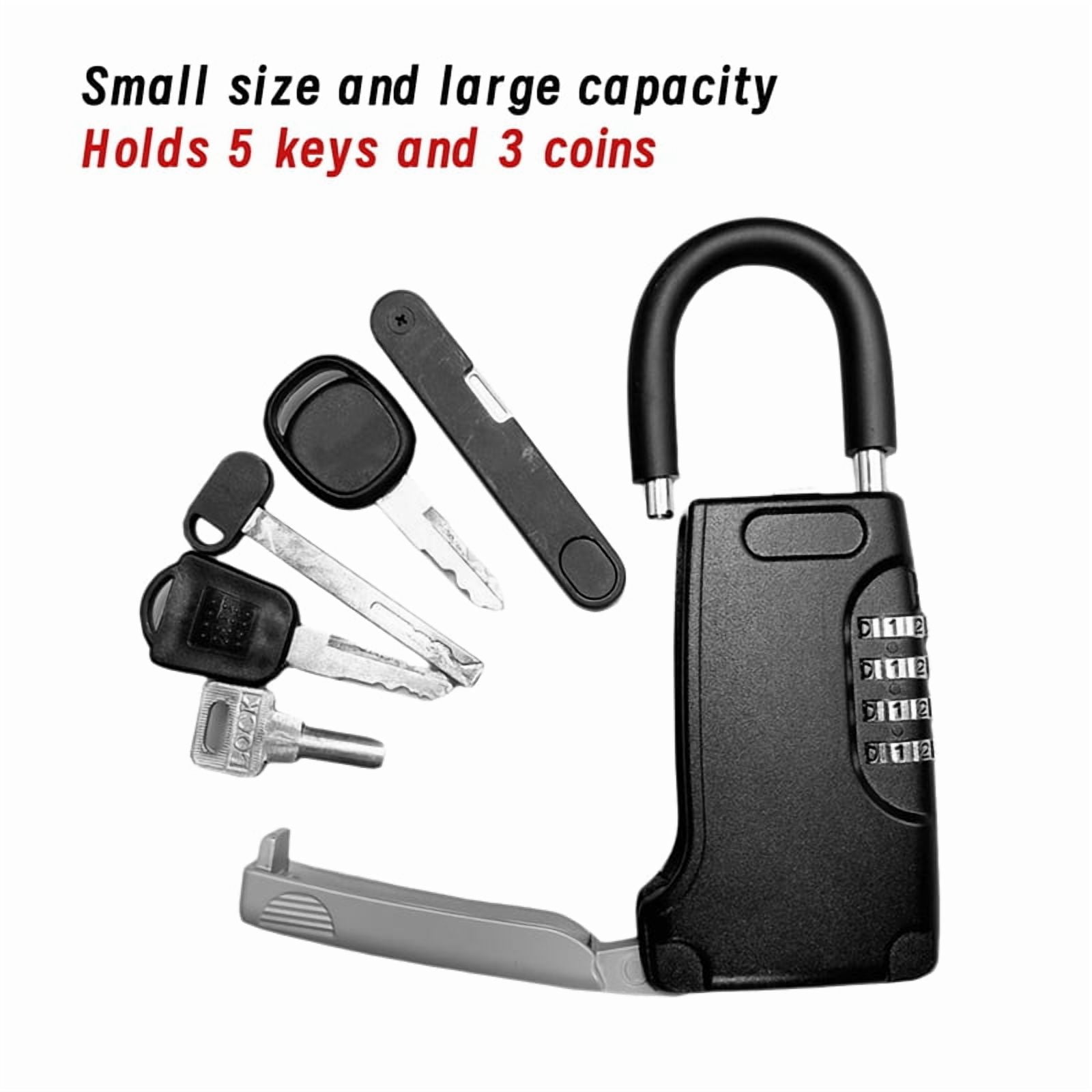 Portable Key Storage, Metal Key Safe Box with Beam, Resettable Realtor ...