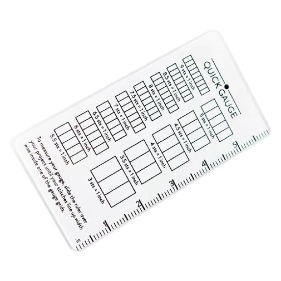 Portable Knitting Gauge Ruler With Clear Grids For Accurate Crochet ...