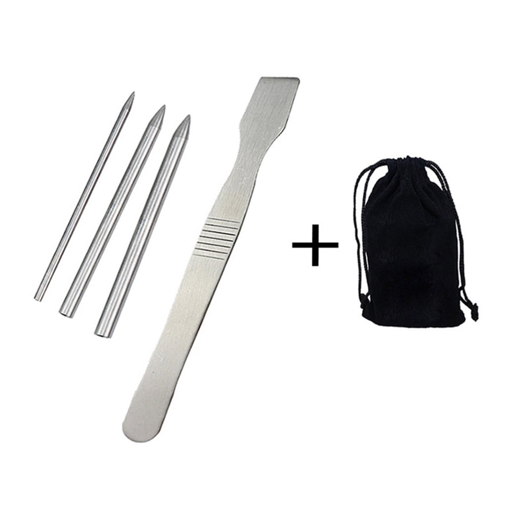 Portable Knotter Tools Stainless Steel Lacing Needle and Smoothing Tool ...