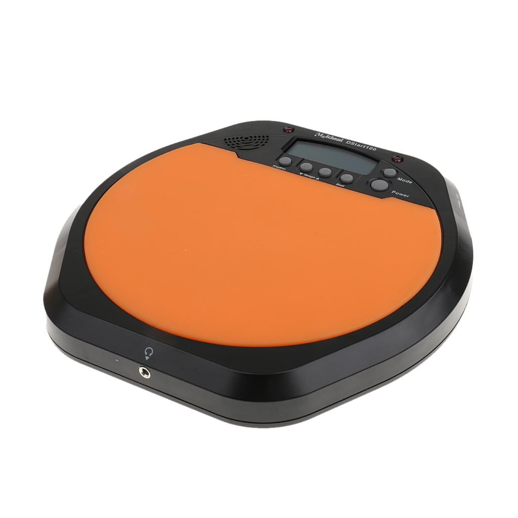 Portable LCD Digital Drum Pad Metronome Drum Training Orange Hot ...