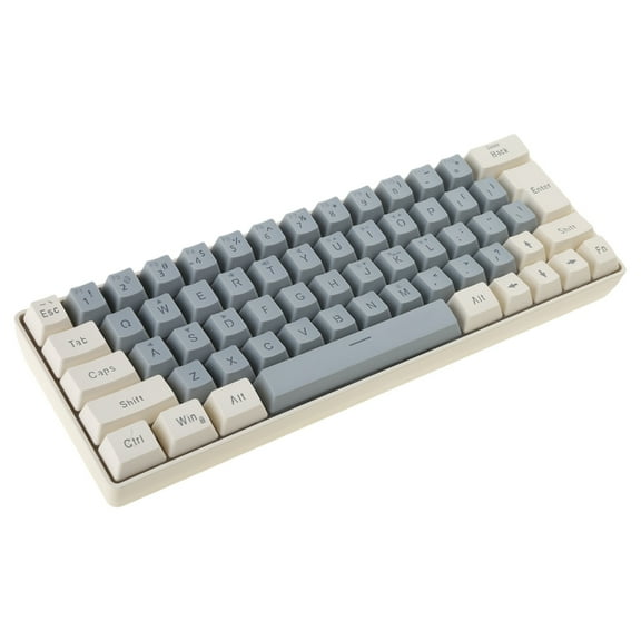 MageGee Typewriter Mechanical Gaming Keyboard, Retro Gold Punk Round ...