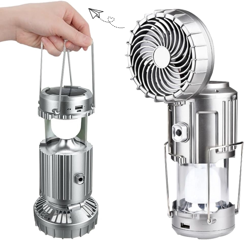 Portable LED Camping Lantern with Fan, Rechargeable LED Lanterns ...