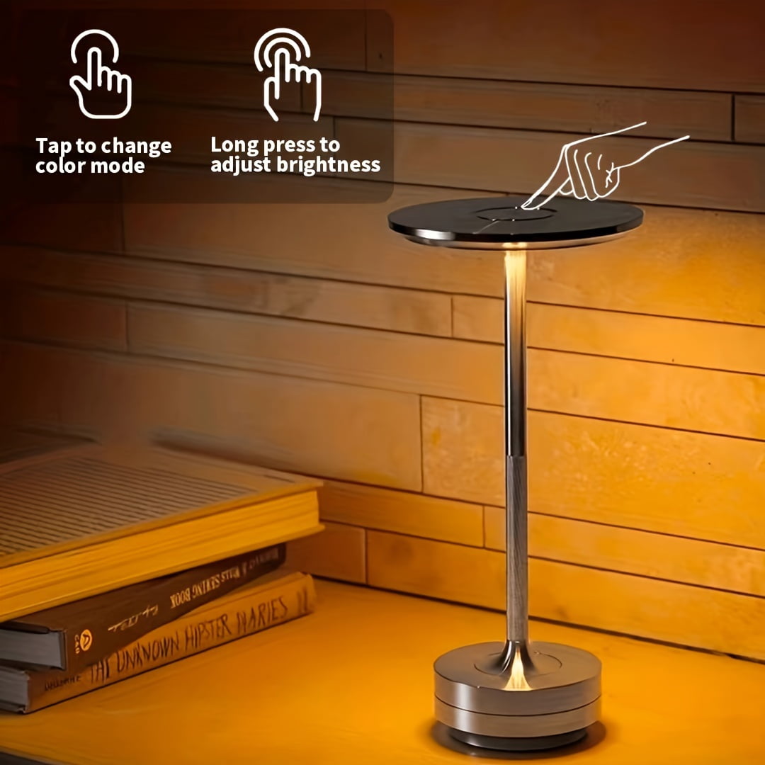 Portable LED Cordless Table Lamp Light Rechargeable, 2000mAh Battery ...