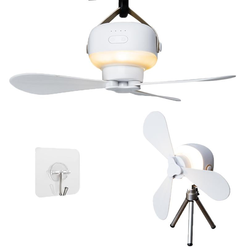 Portable LED Fan for Outdoor Camping,Mini Rechargeable Fan Light With ...