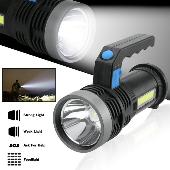 POP Store Portable LED Rechargeable Flashlight, 200000 Lumens ...