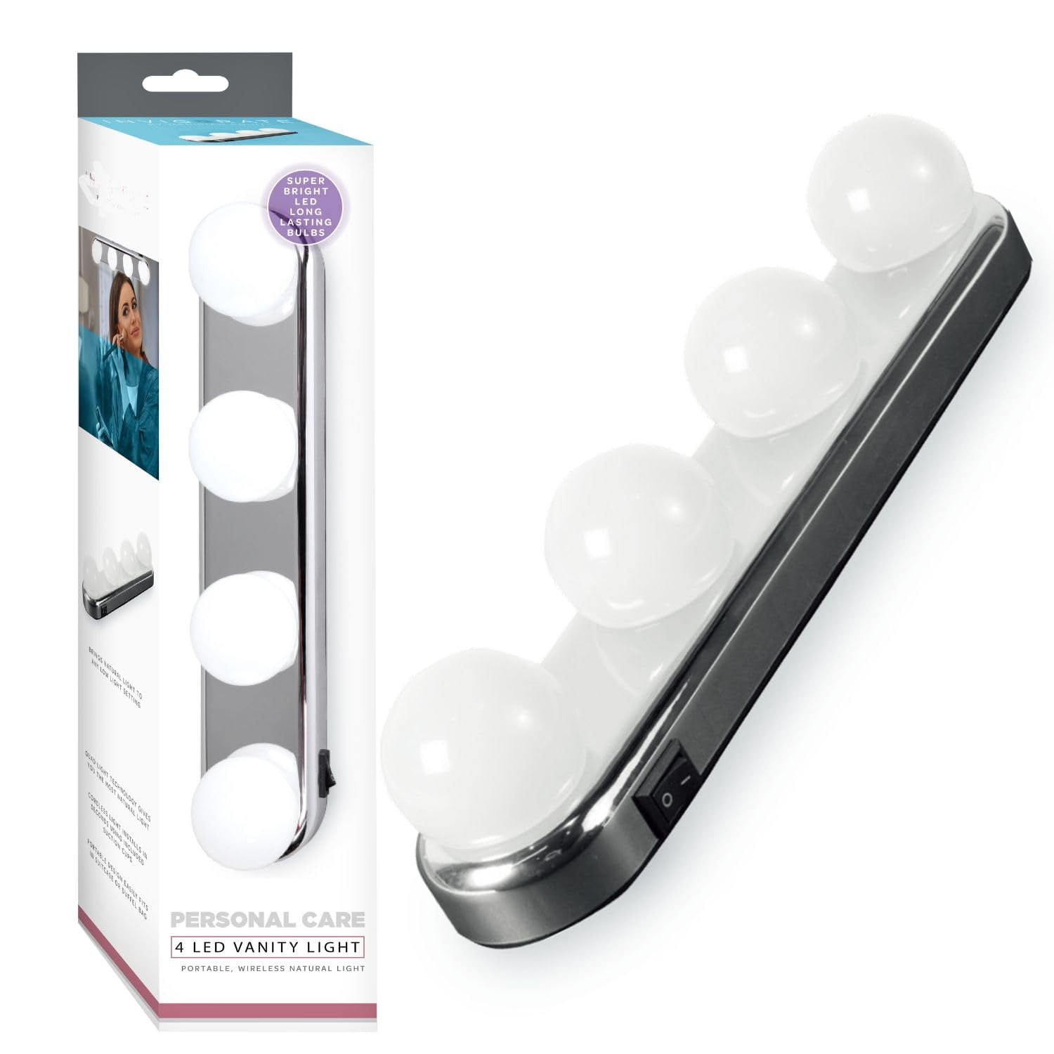 Portable LED Lights For Vanity Mirror - Battery Operated Wireless ...