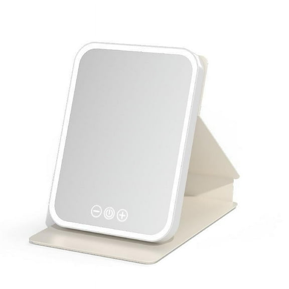 Fancii Rechargeable Compact Makeup Mirror with Dimmable LED Lights, 1x ...