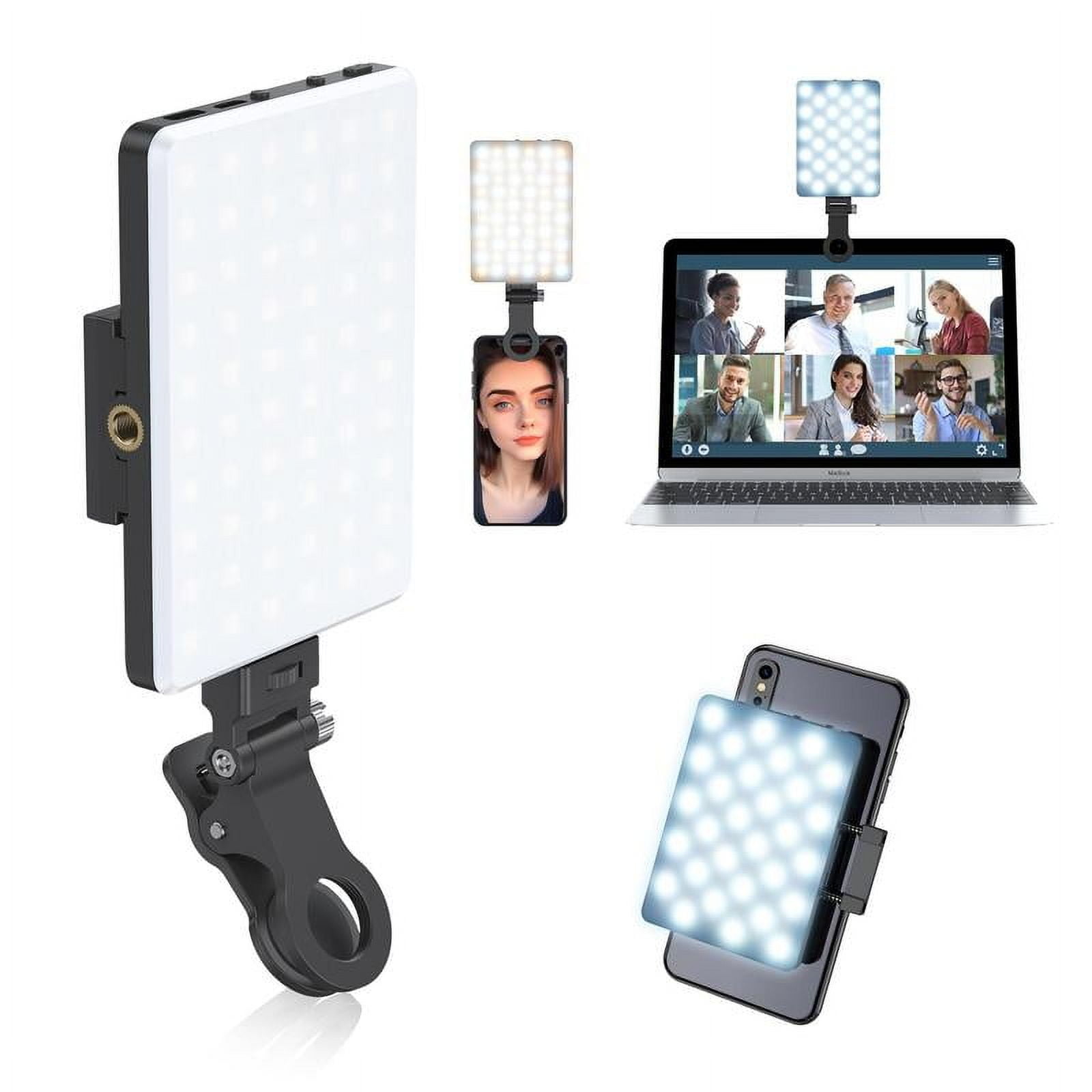 Portable LED Selfie Lights with Front & Back Clip, LED 2000MAH ...