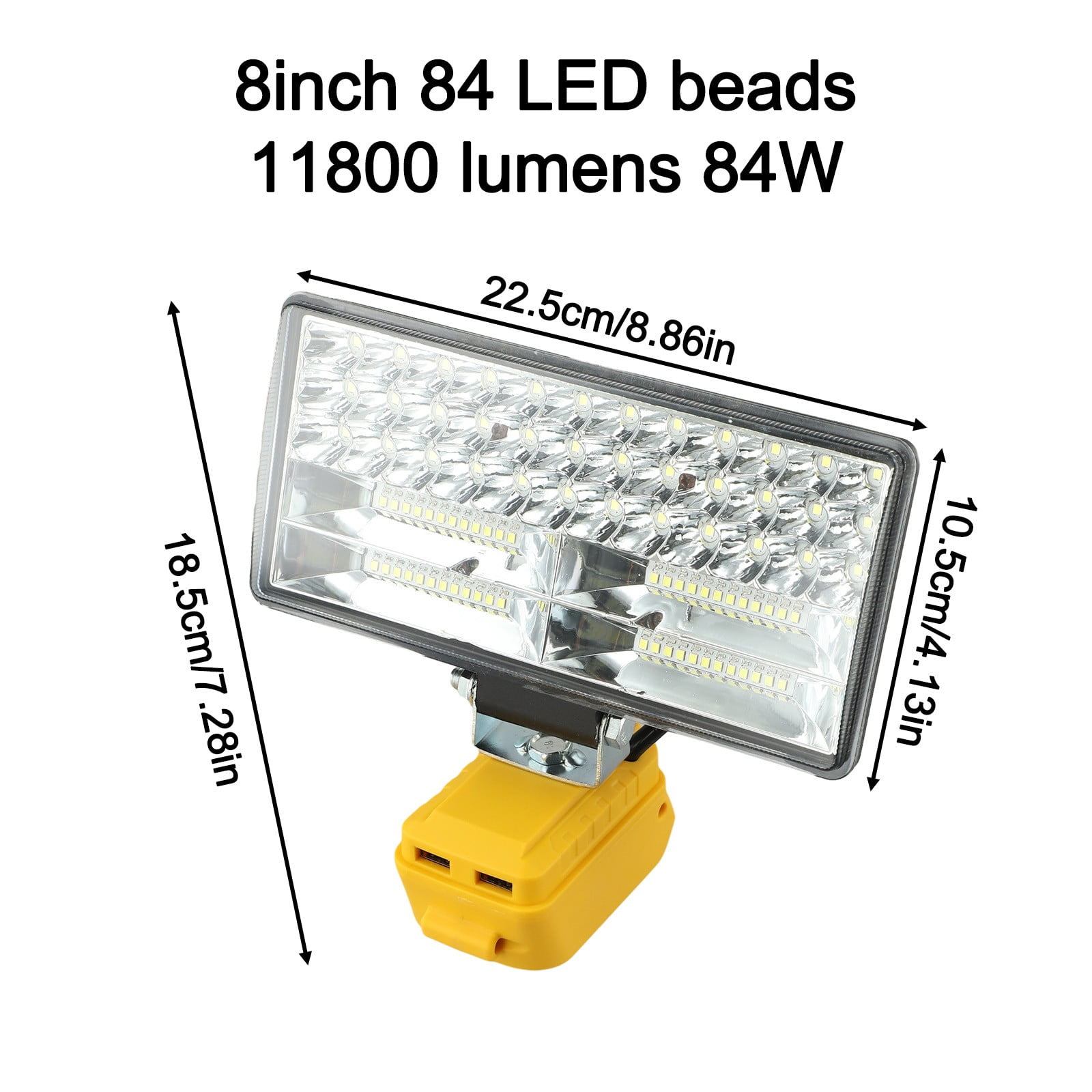 Portable LED Work Light with Dual USB Charging Ports Works with For 20V ...