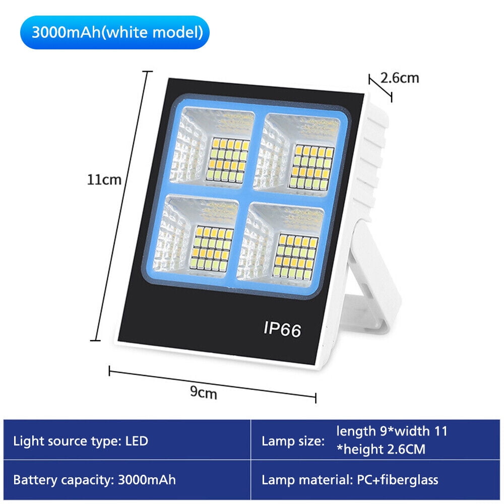 Portable LED Work Solar Light， Four Modes 80W 3000mAh 5000LM 80LED IP66 ...
