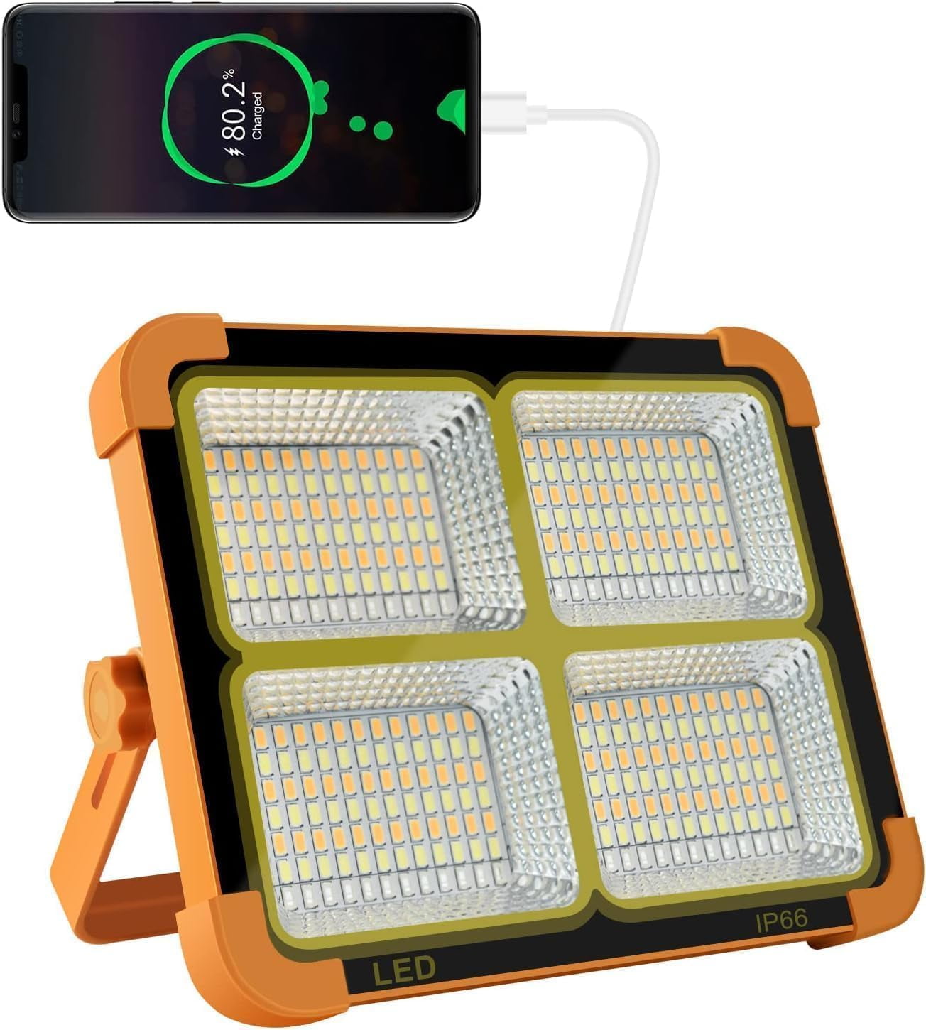 Portable LED Work Solar Light Rechargeable Solar Charging Light with ...