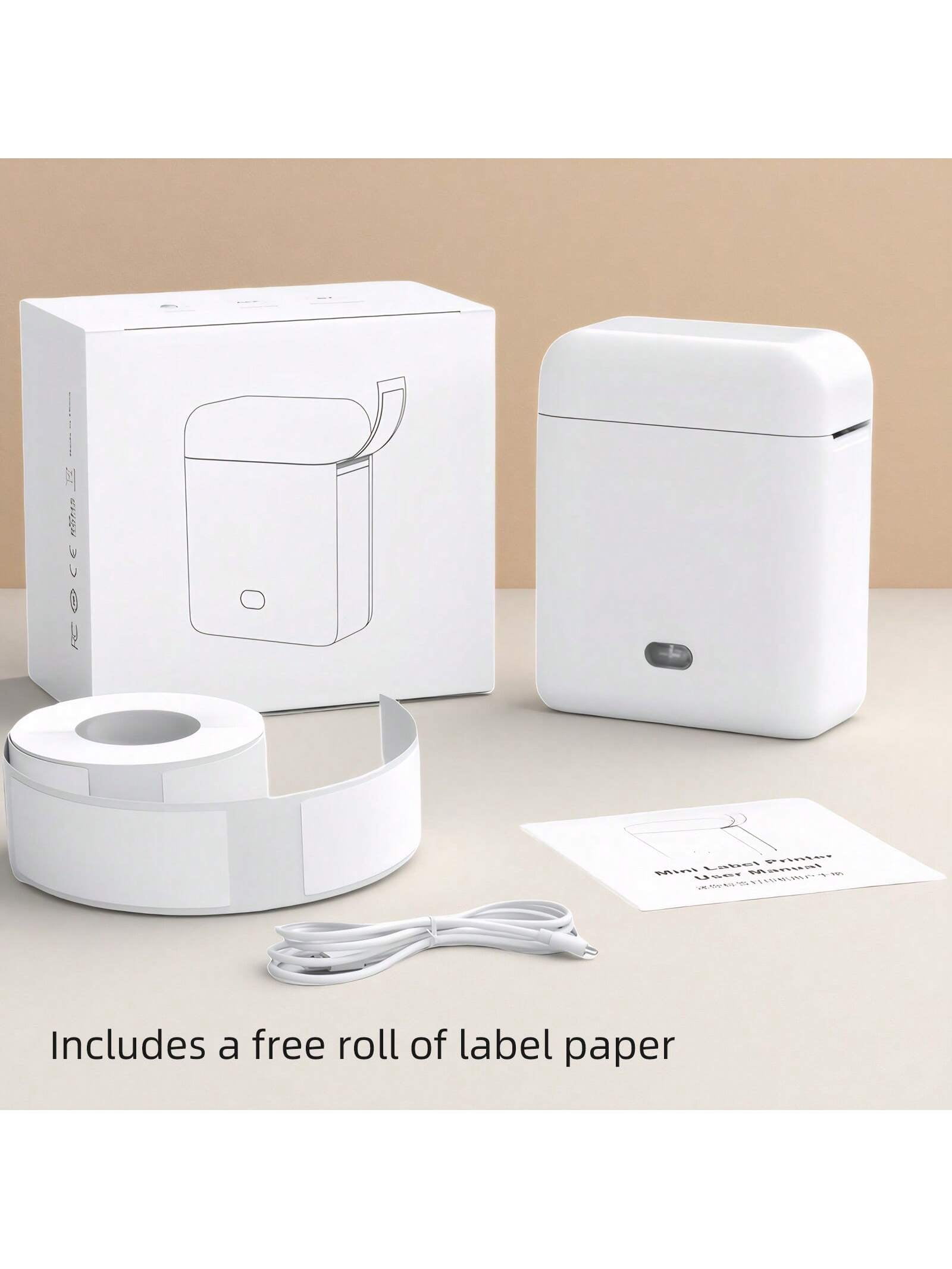 Portable Label Maker Machine with Tape - Wireless Mini Thermal Printer ...