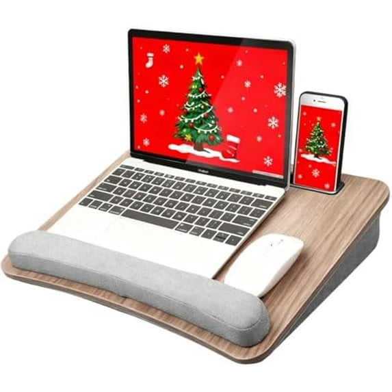 Portable Lap Laptop Desk with Pillow Cushion, Fits up to 15.6 inch ...