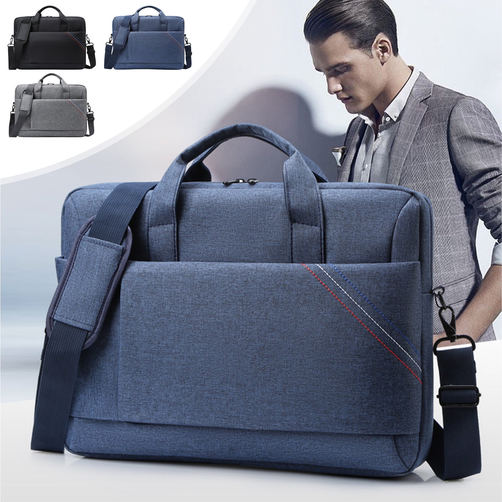 Portable Laptop Bag, Crossbody Briefcase, 15.6/14 Inch, Water-Resistant ...