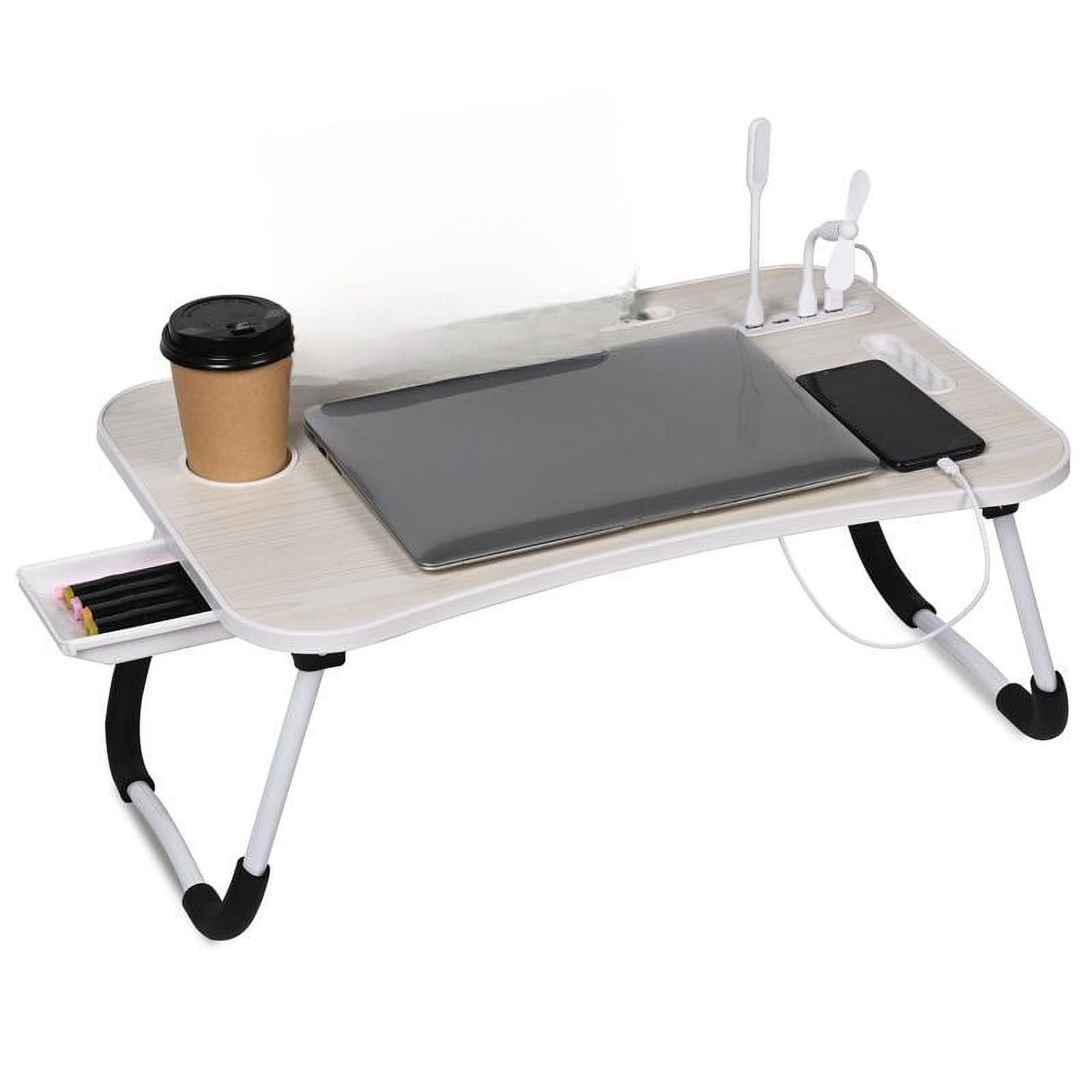 Portable Laptop Bed Desk with 4 USB Portsbt EDC12 - Walmart.com