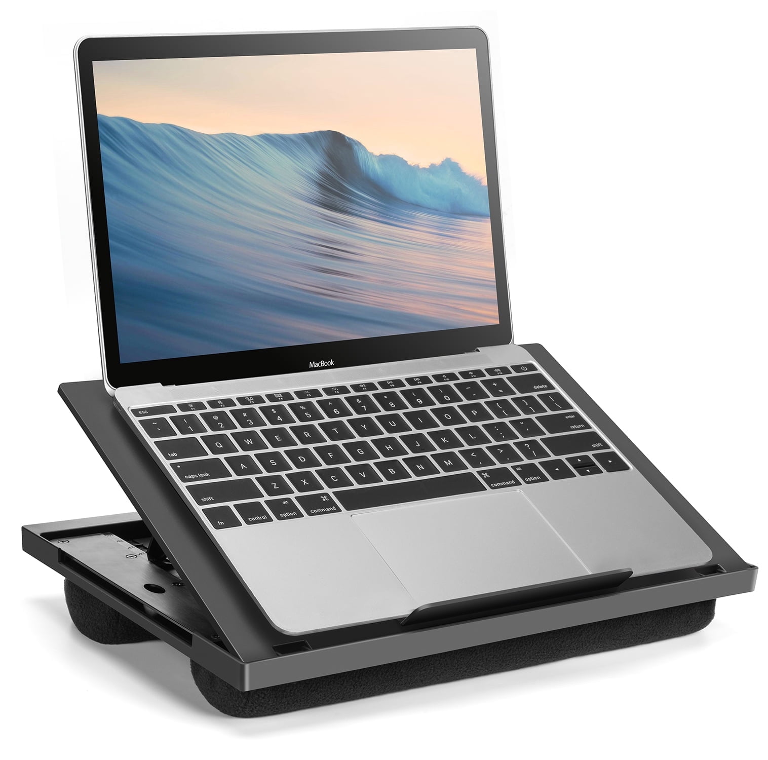 "Laptop Lap Desk Portable (15.6""), Adjustable Angles, Dual Cushions ...