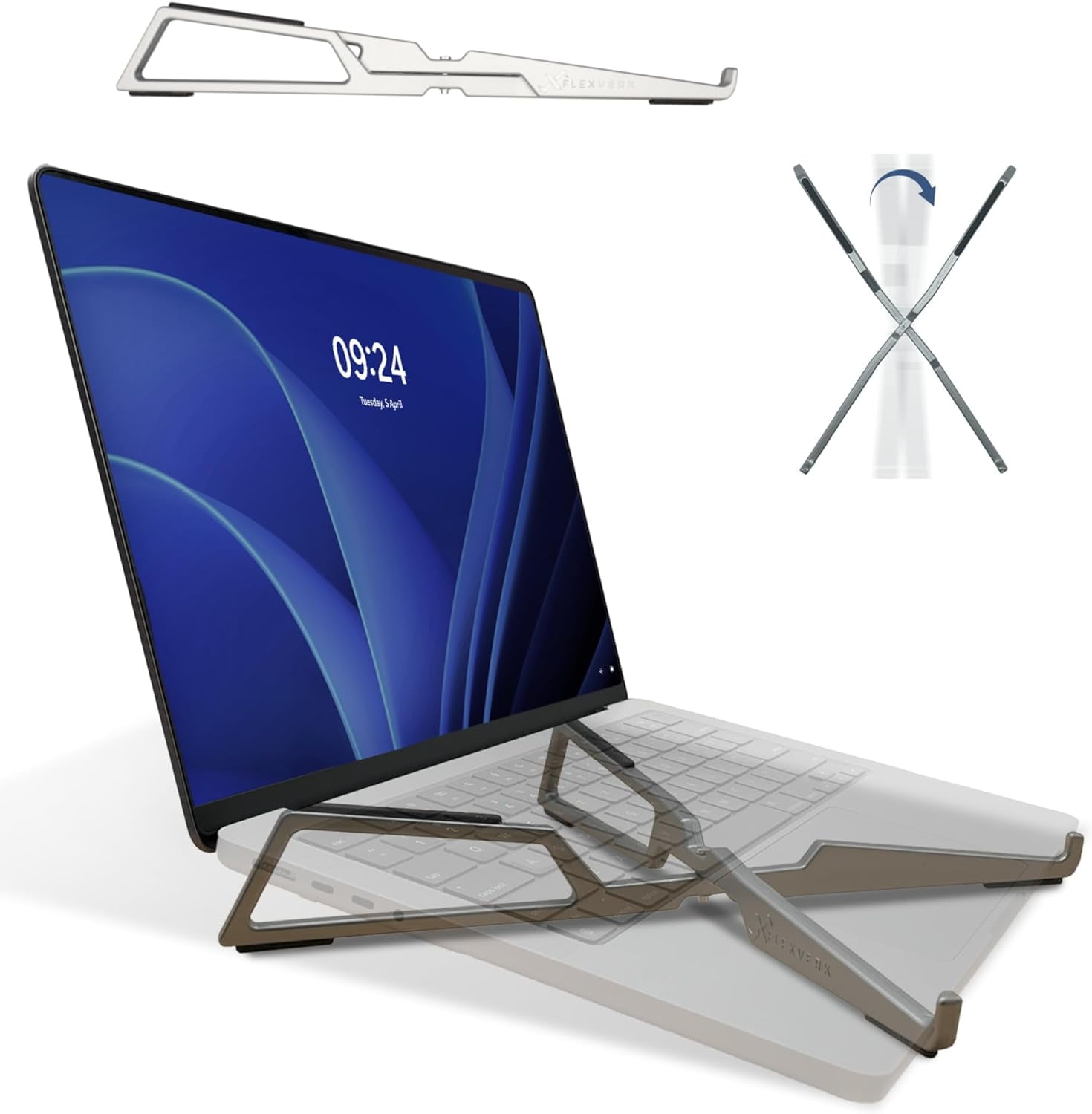 Portable Laptop Riser Stand- Lightweight & Adjustable Computer Holder ...