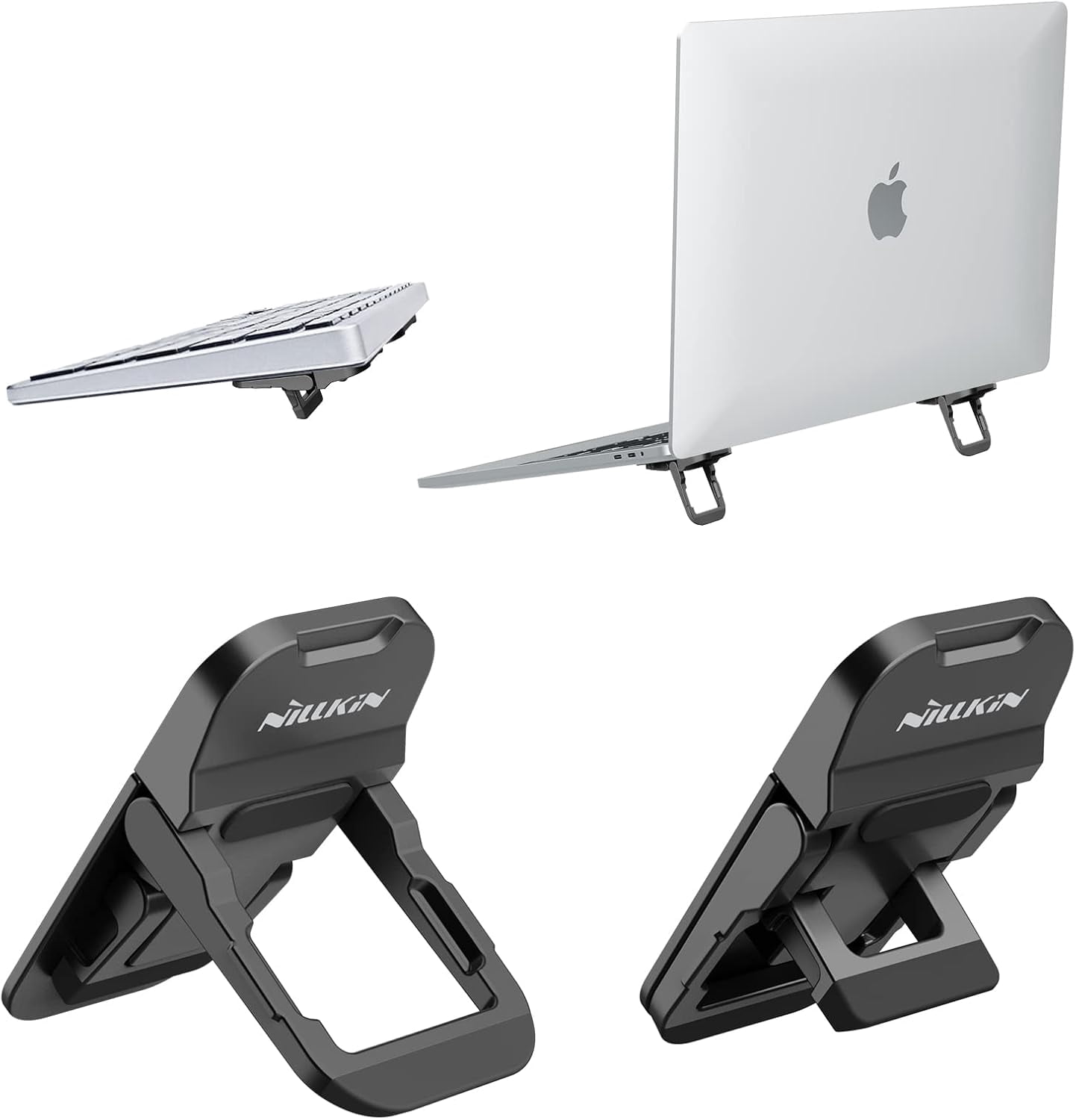 Portable Laptop Stand with 3 Adjustable Angles, Flip Keyboard Riser ...