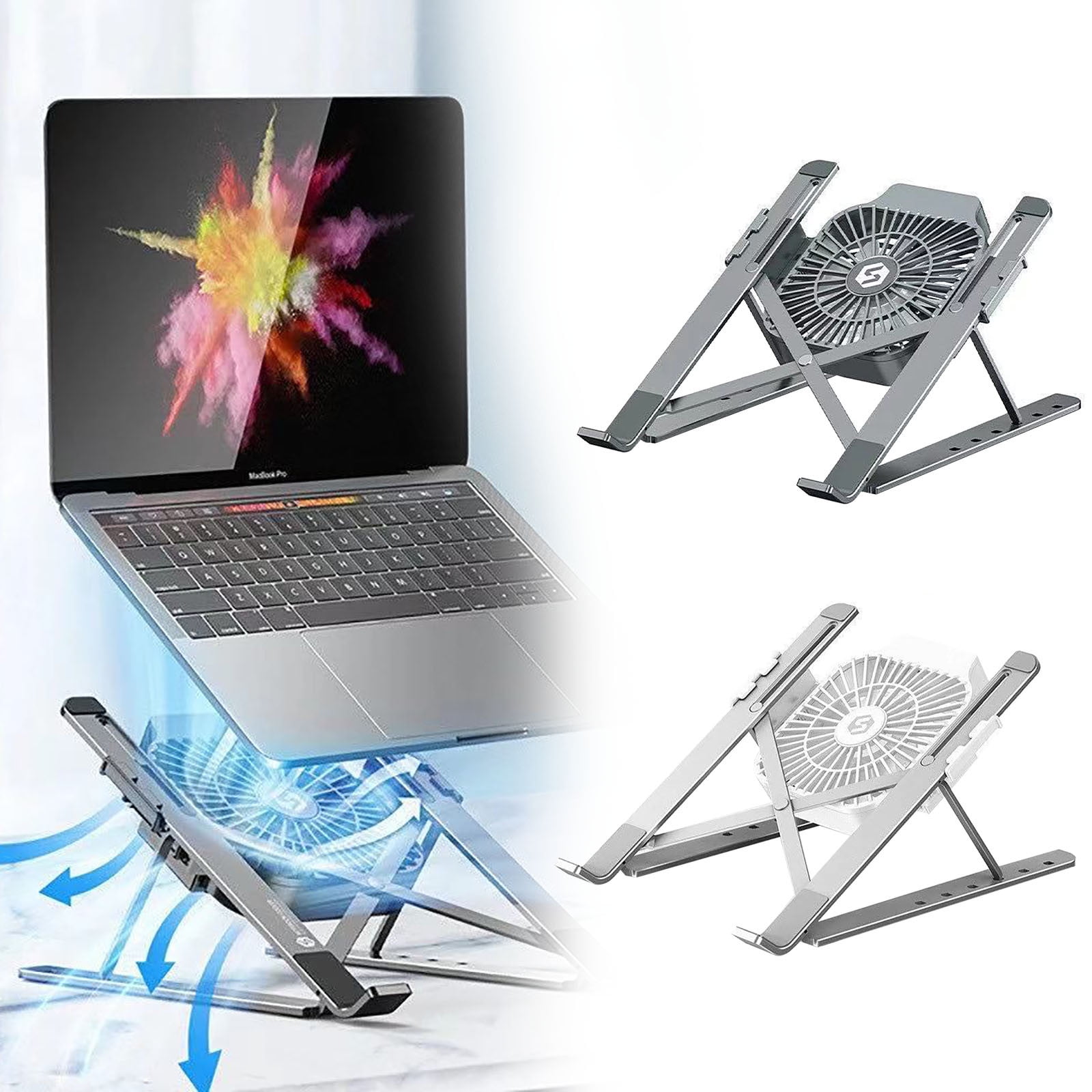 Portable Laptop Stand, Foldable Computer Tray, Adjustable Height ...