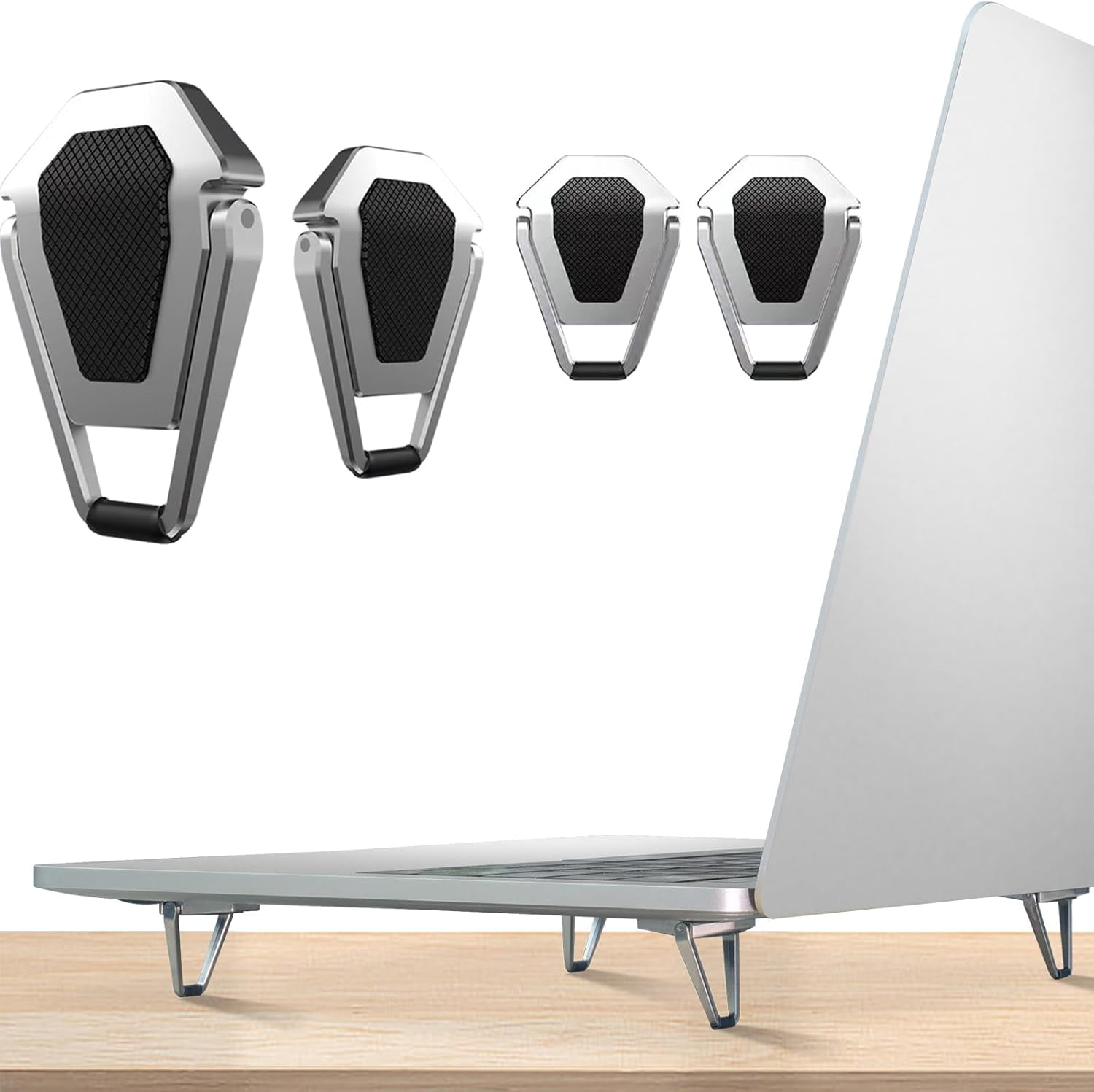 Portable Laptop Stand, Zinc Alloy Invisible Laptop Cooling Pad, Mini ...