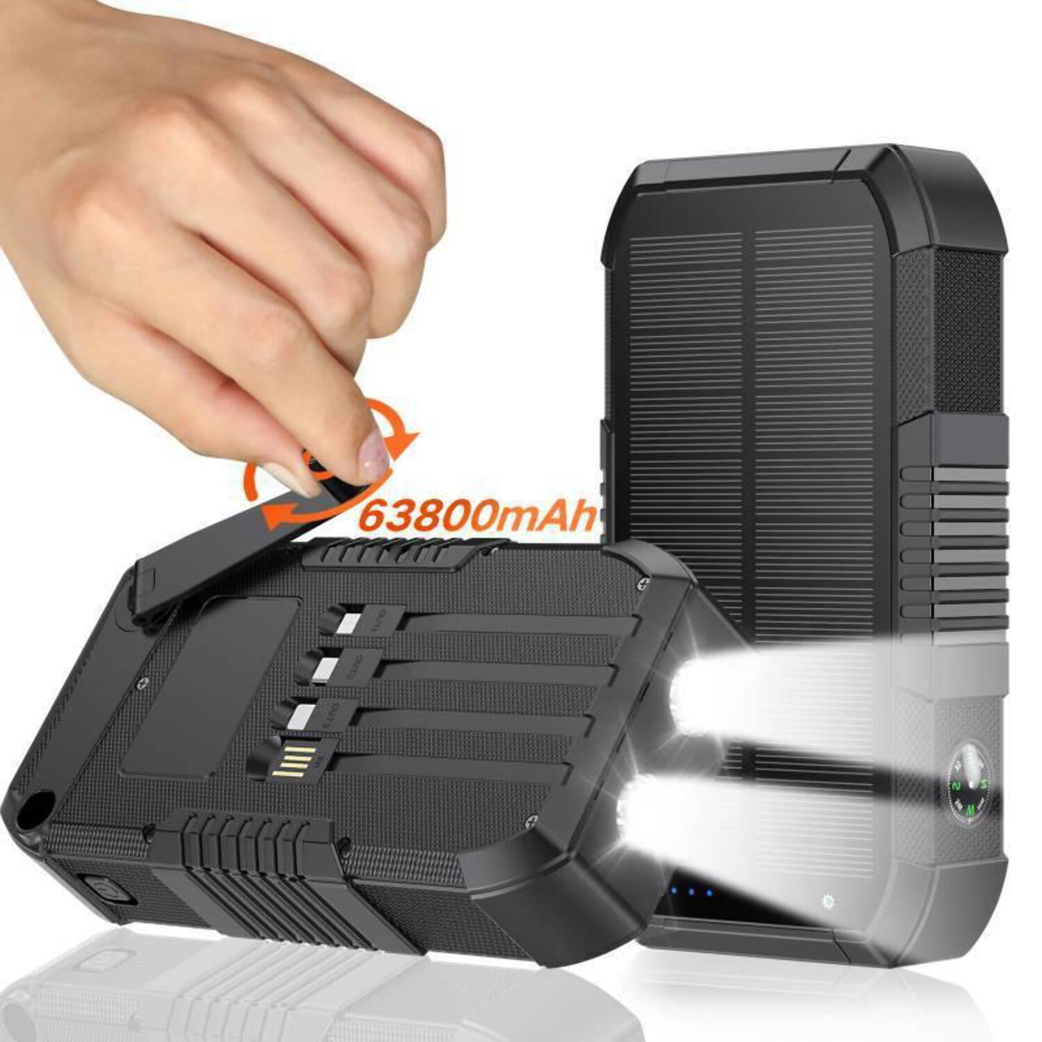 Portable Large Capacity Solar charging battery bank - Walmart.com