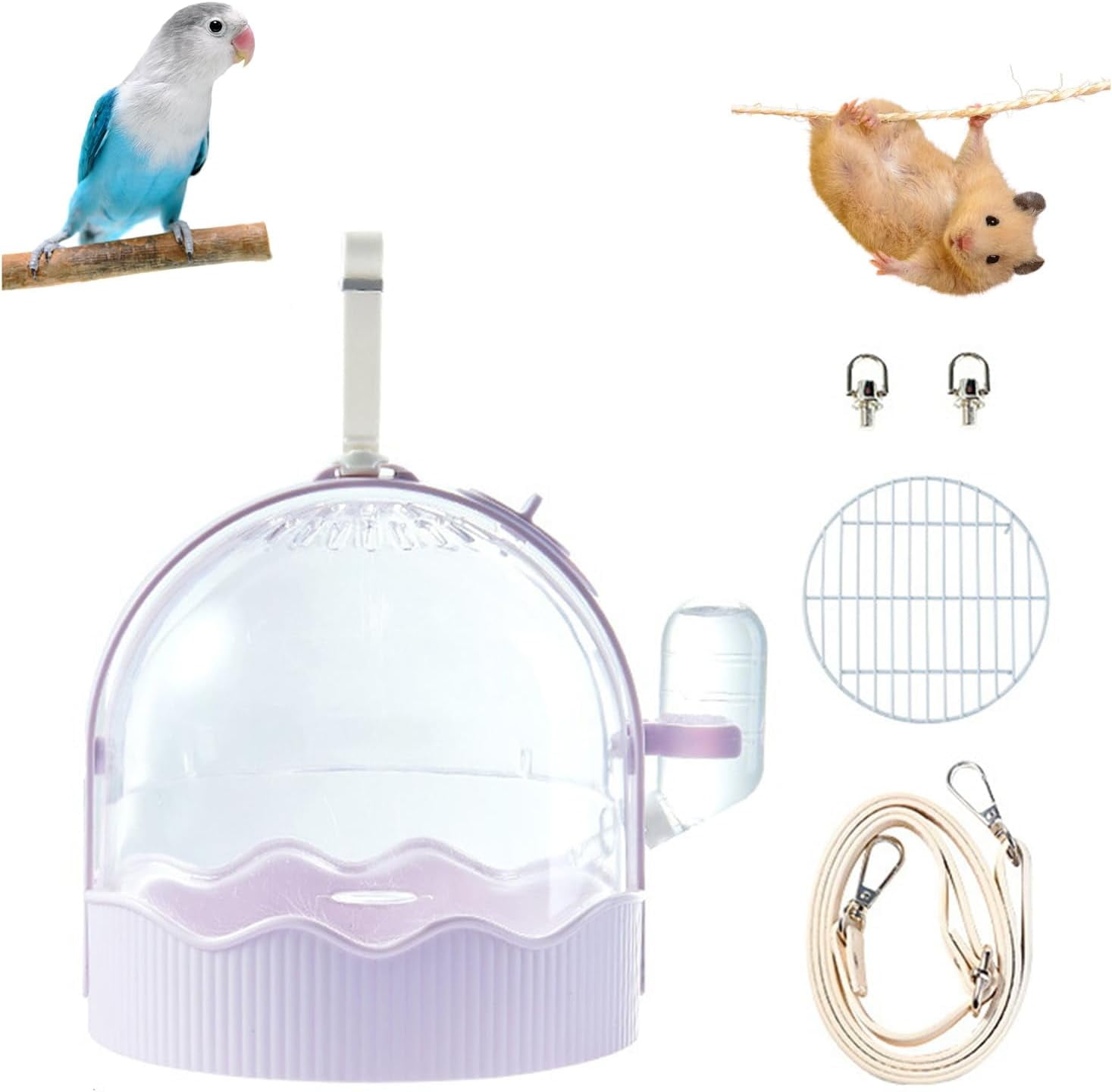 Portable Large Space Birdcage for Small Birds & Hamsters, Bird Travel ...