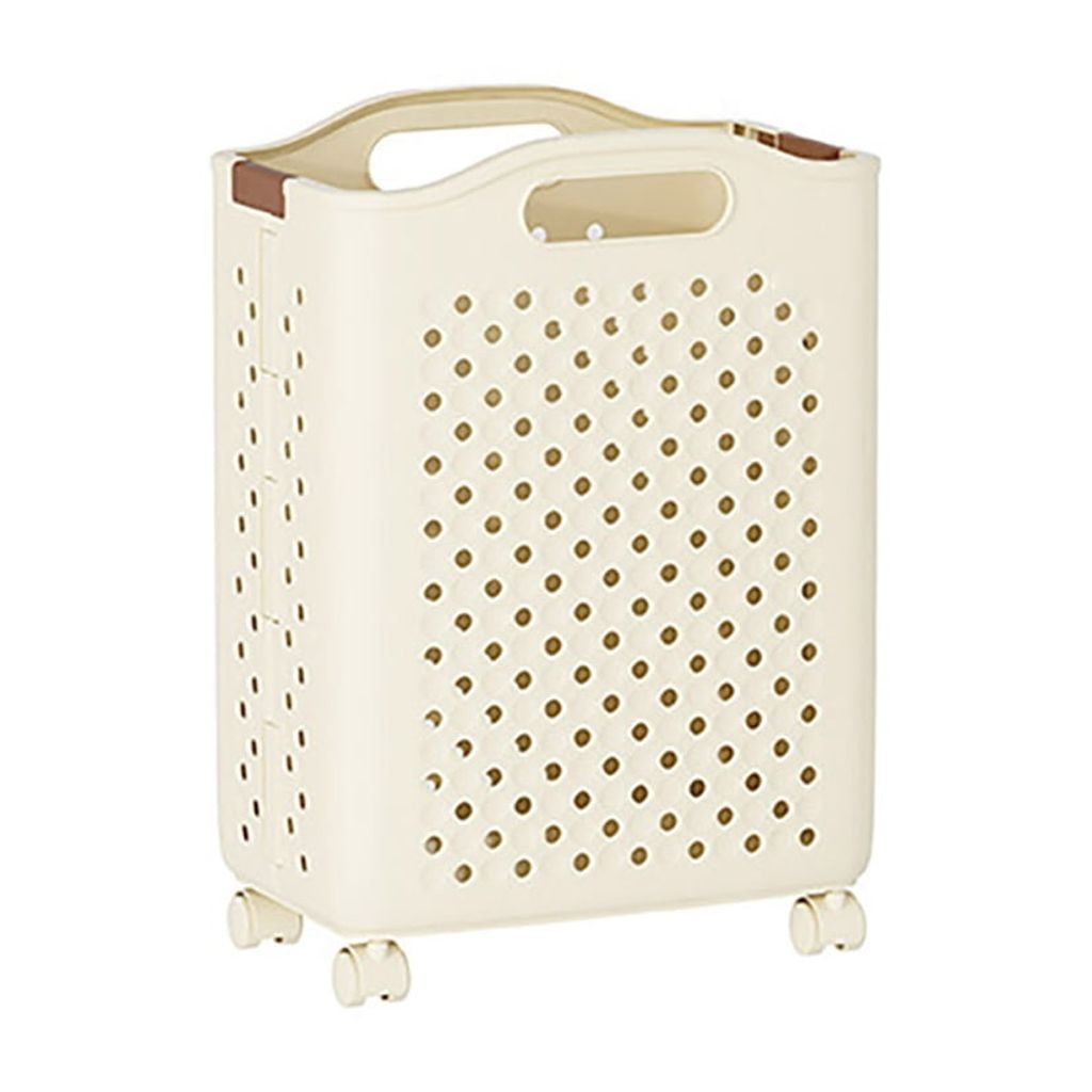 Portable Laundry Basket With Spacious Capacity And Wheels Sturdy PP ...