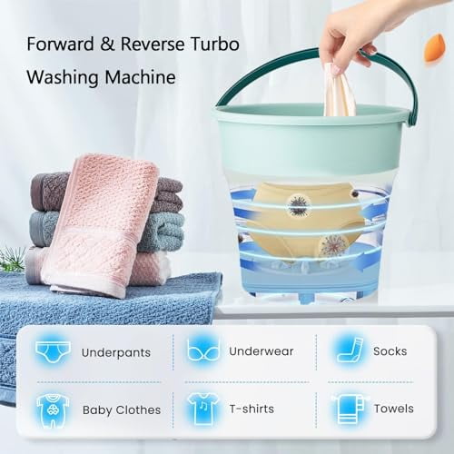 Portable Laundry Machine, 10L Mini Portable Washer, Mini Foldable ...