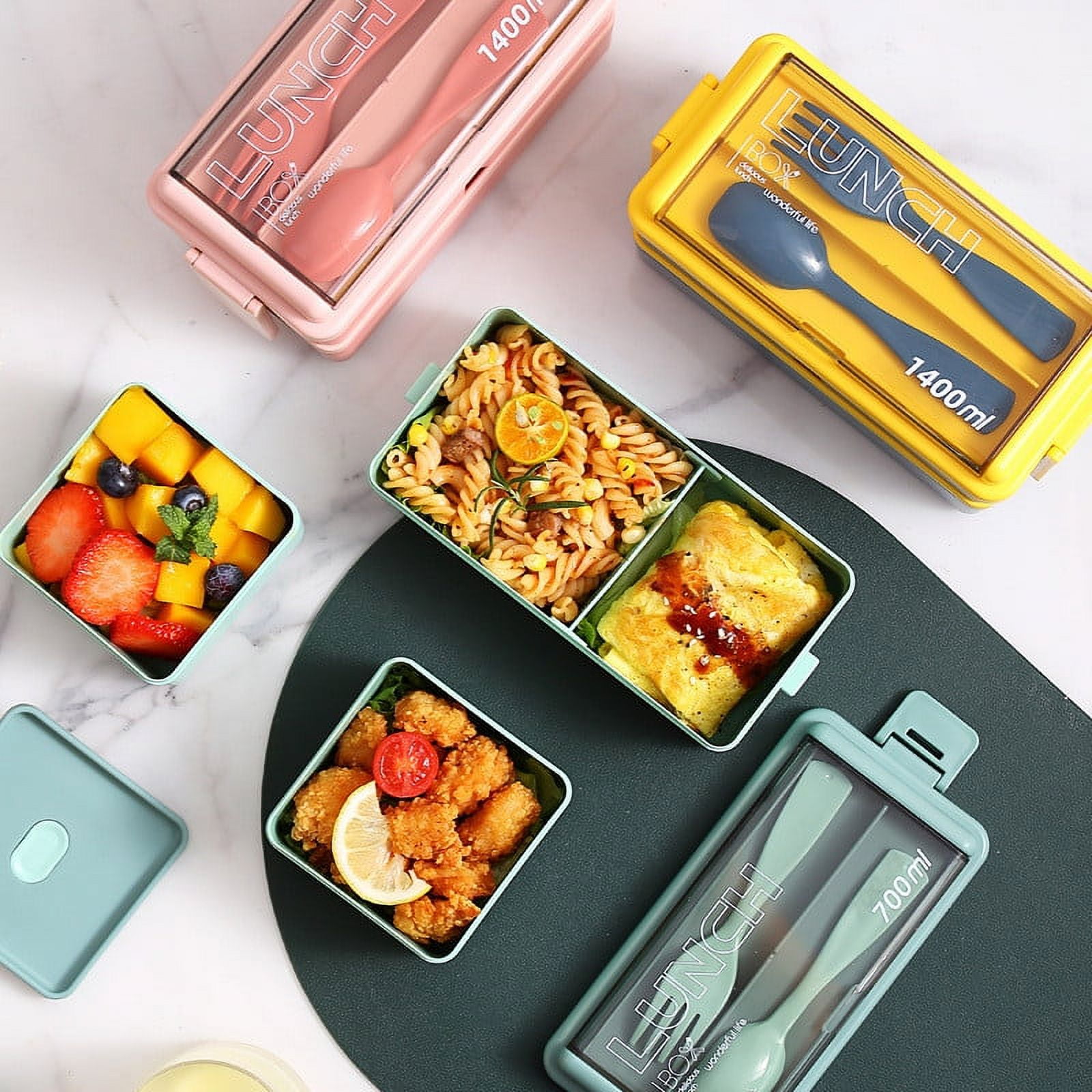 Portable Layer Lunch Box 700ml | 2-Tier Stackable Food Storage | Food ...