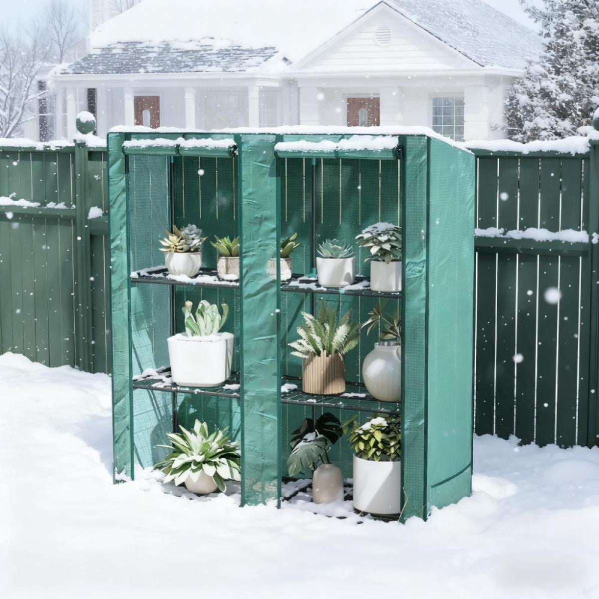 Portable Lean To Greenhouse Outdoor Garden Plant Protection Heat ...