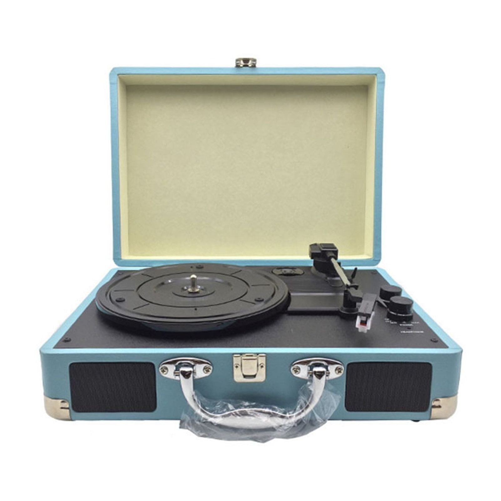 Portable Leather Case Phonograph Bluetooth Speaker Retro Gramophone ...