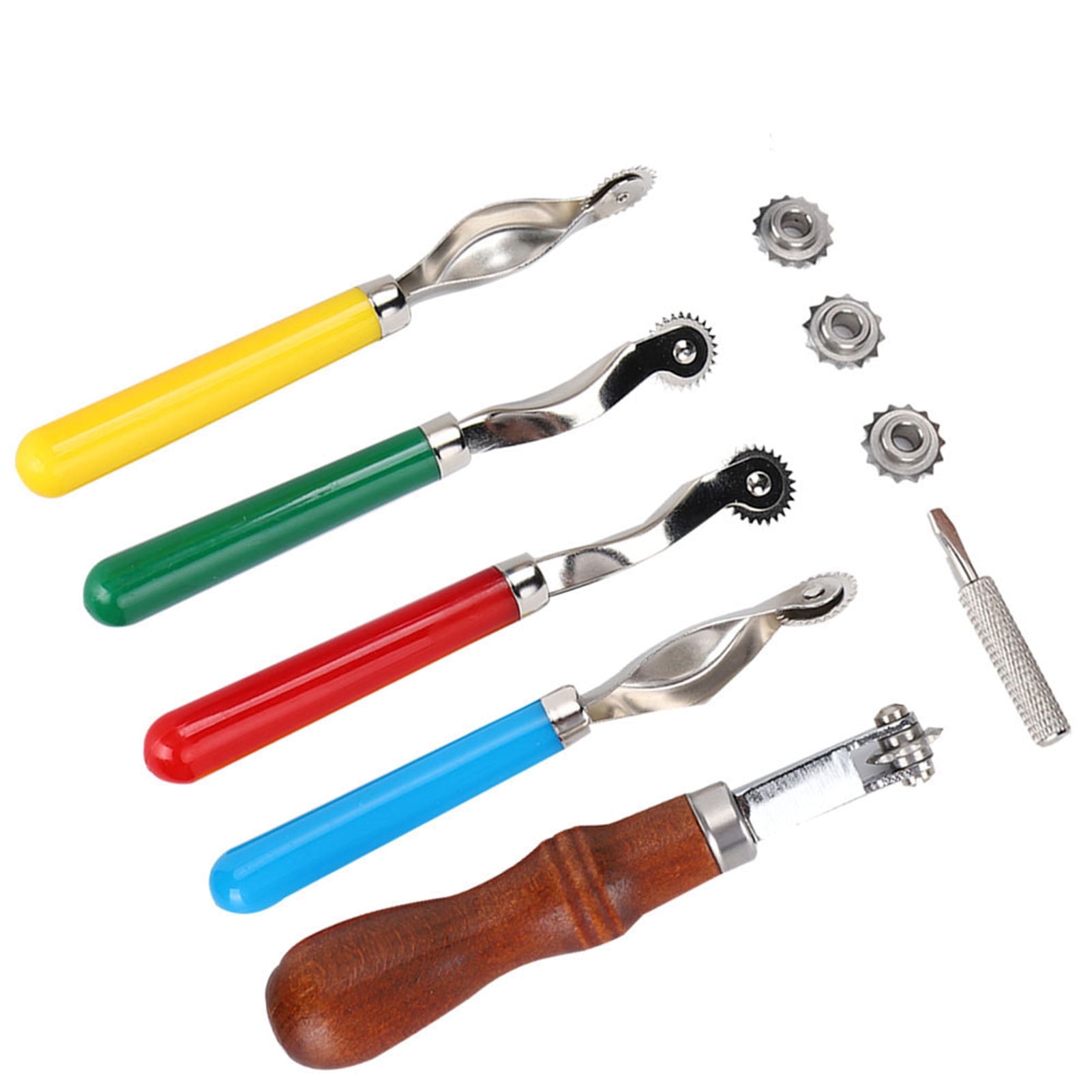 Portable Leather Over‑Stitch Marking Wheel, Professional 5Pcs Leather ...