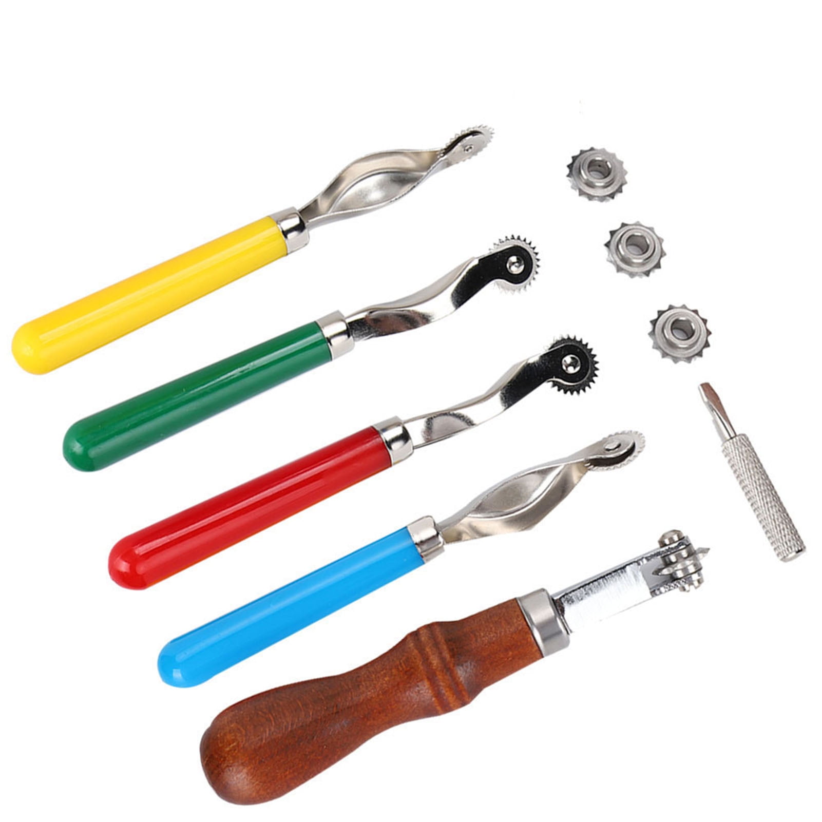 Portable Leather Over‑Stitch Marking Wheel, Professional 5Pcs Leather ...