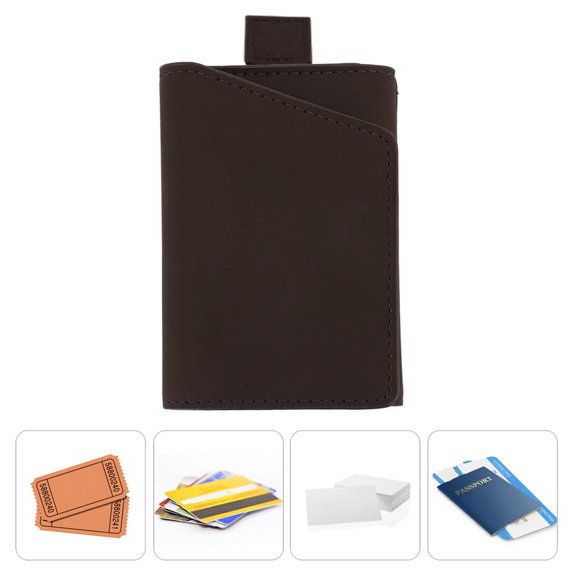 Portable Leather Wallet, Trifold Card Holder For Business Everyday Use ...