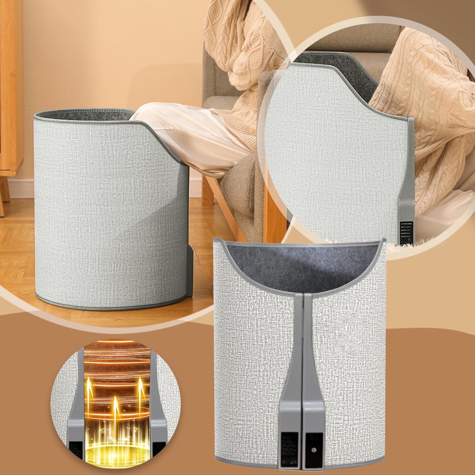 Portable Leg Warmer Heater With Soft Blanket Under Desk Foot Knee ...