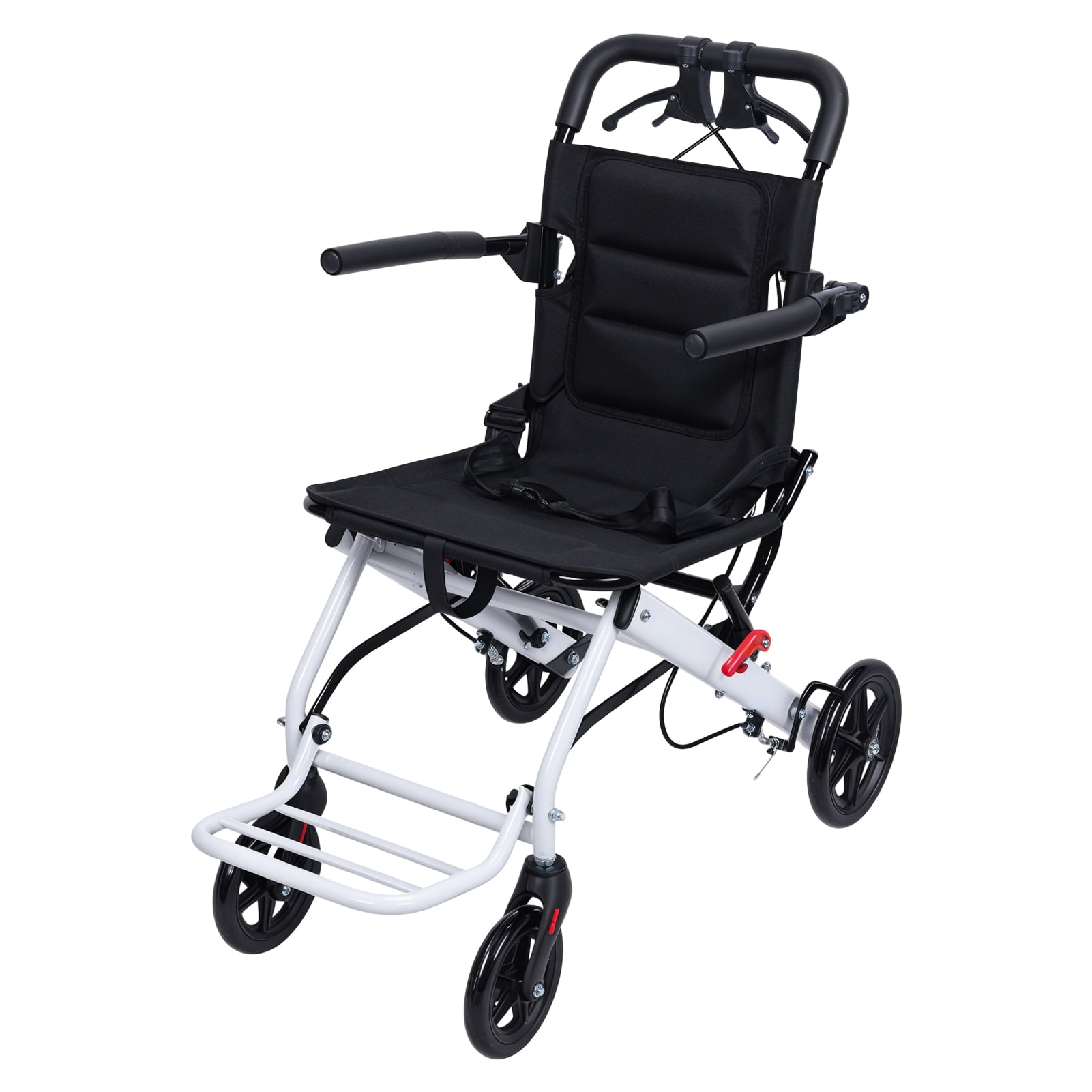 Portable Lightweight Folding Transport Chair,Removable Flip Armrests ...