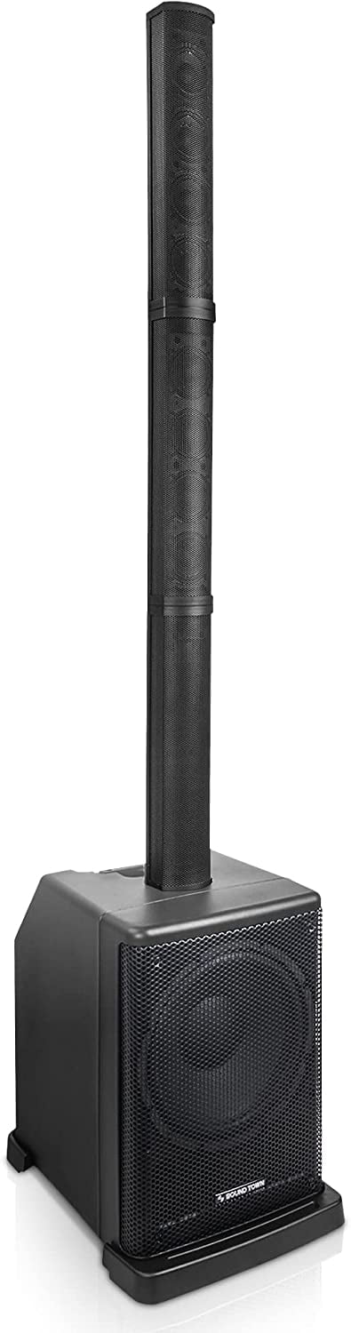 Portable Line Array Column PA/DJ System with 12" Powered Subwoofer, TWS ...