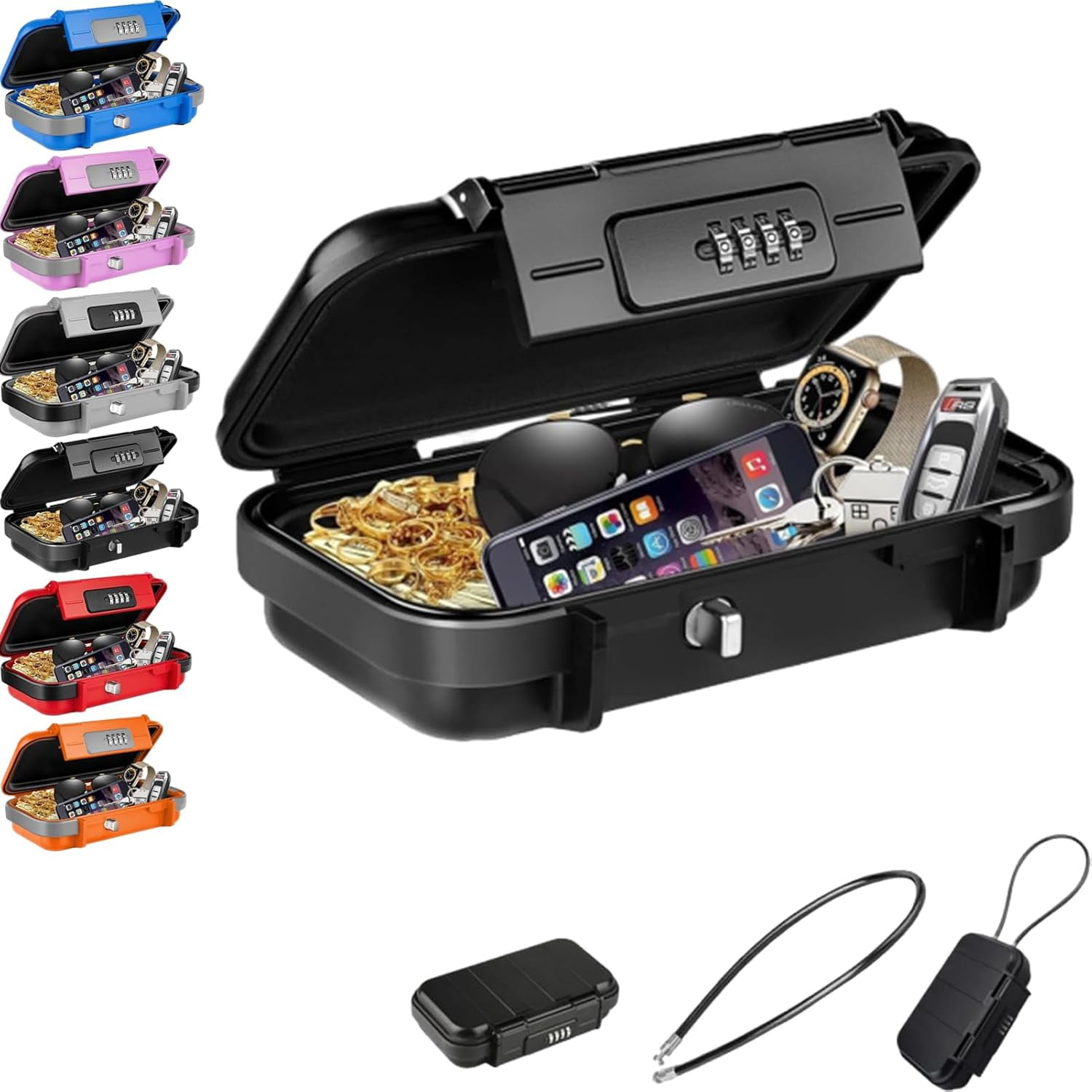 Portable Lock Box for Beach, Portable Safe for Travel, Beach ...