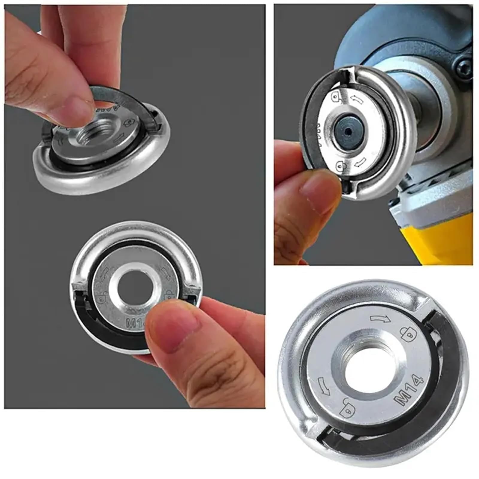 Portable Lock Nut Clamp for Angle Grinder, Flange Nut Pressure Plate ...