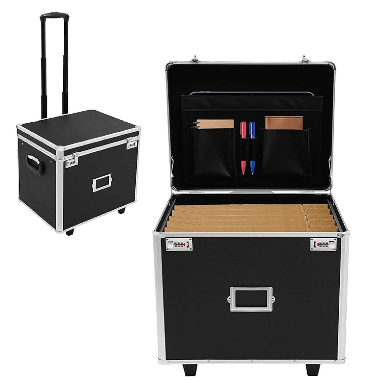 Portable Locking File Storage Box, Locking Mobile Business Case ...