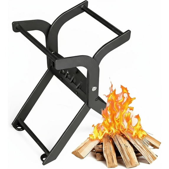 Portable Log Splitter for Firewood, Foldable X-Base, Carbon Steel ...