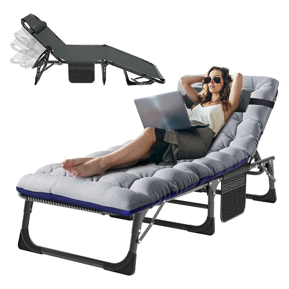 Portable Lounge Chair, Heavy Duty Chaise Chair, Adjustable Indoor ...