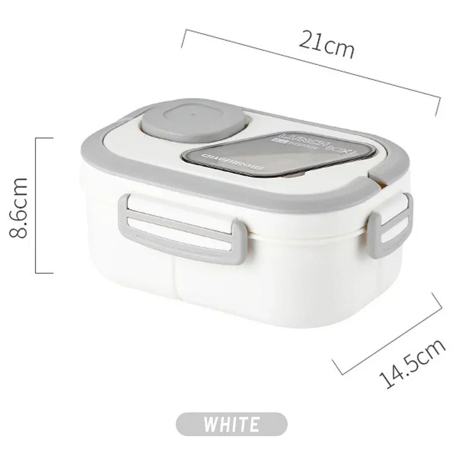 Portable Lunch Box Compartment Wheat Straw Bento Carrying Handle Box ...