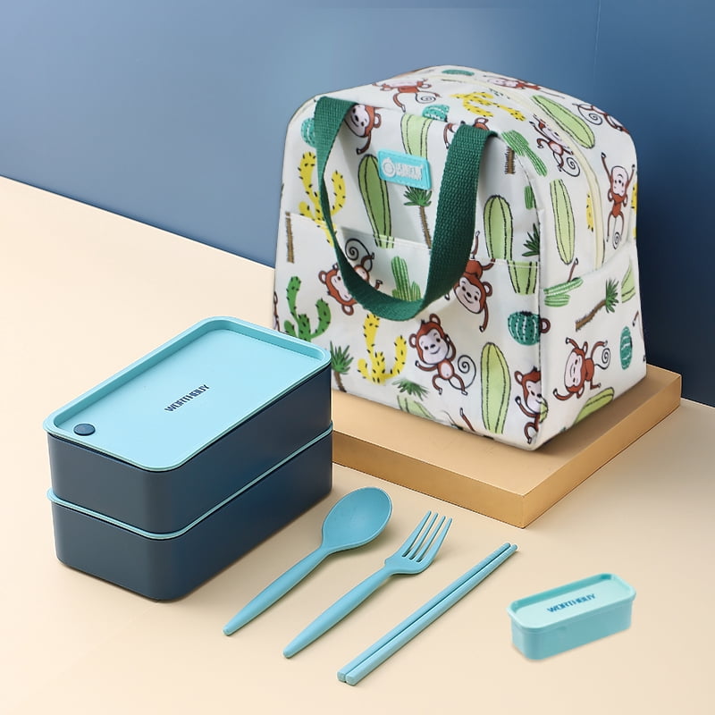 Portable Lunch Box With Compartments Microwave Heatable Food Container ...