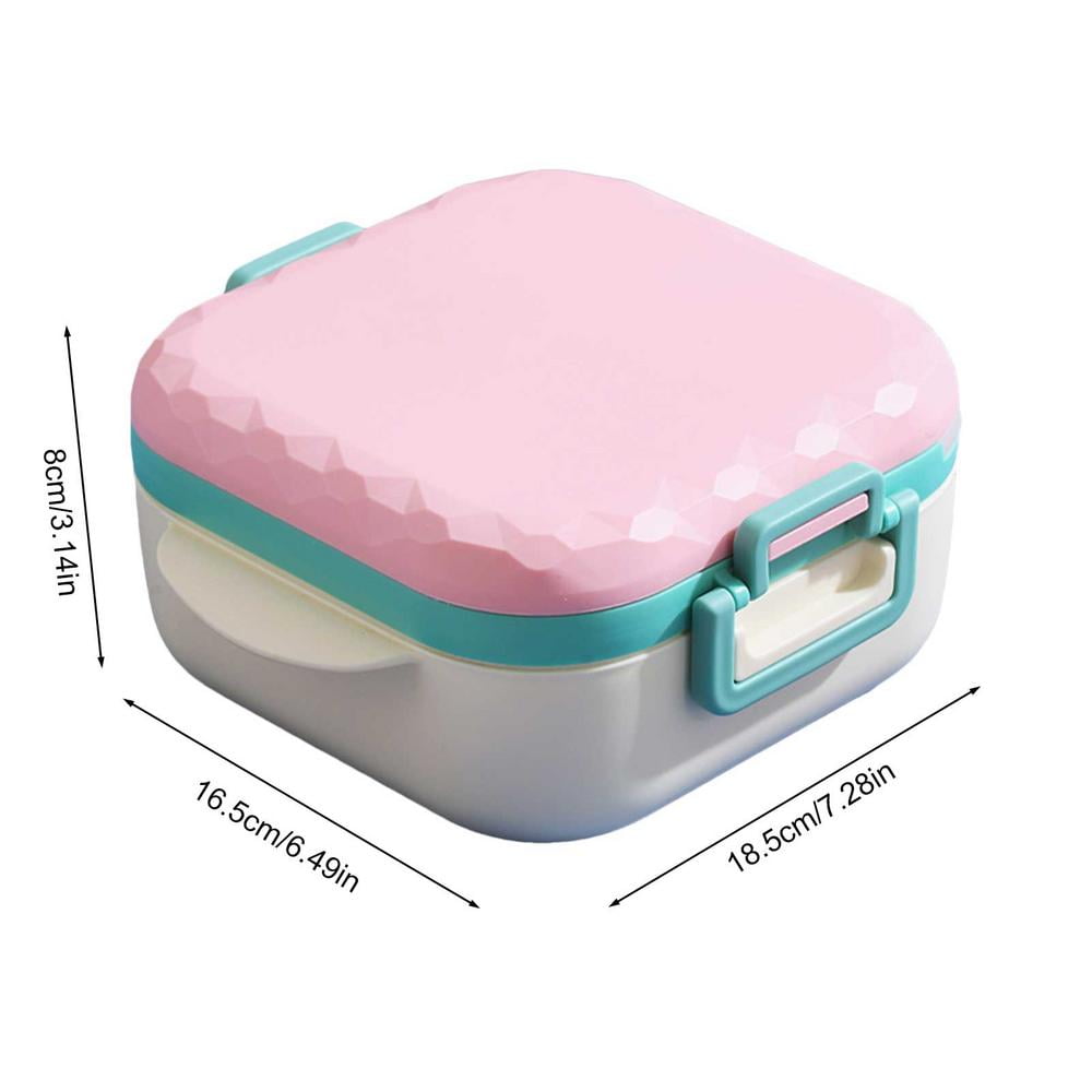 Portable Lunch Containers Square Bento Food Storage box 3 compartments ...
